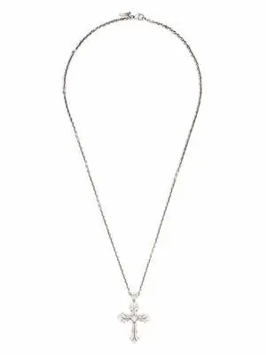 Emanuele Bicocchi Fleury Cross Pendant Necklace - Silver