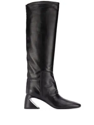 JIL SANDER Sculpted Heel Thigh-high Boots