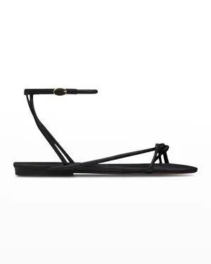 NEOUS Zosma Ankle-strap Flat Sandals - Black