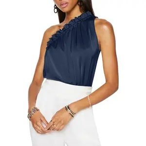 Ramy Brook Tenley One Shoulder Matte Satin Top