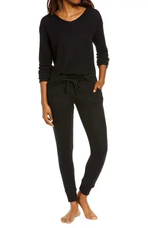 PAPINELLE Super Soft Thermal Knit Pajamas Black