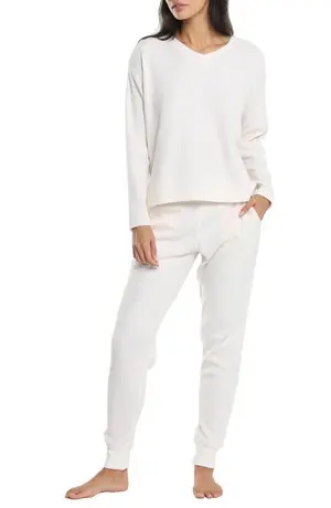 PAPINELLE Super Soft Thermal Knit Pajamas Ecru