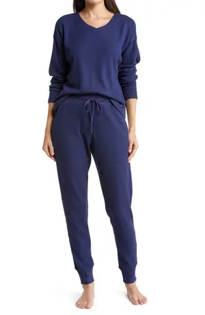 PAPINELLE Super Soft Thermal Knit Pajamas Navy