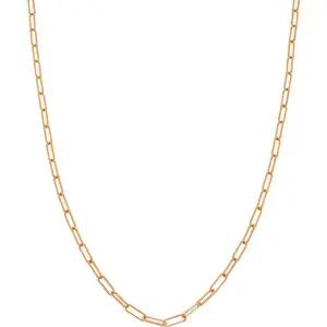 Sethi Couture 14k Gold Paper Clip Chain Necklace - Rose