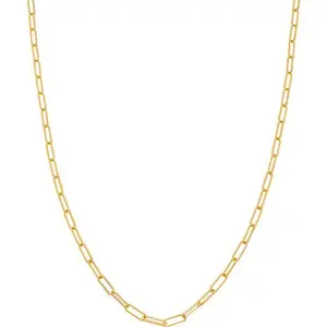Sethi Couture 14k Gold Paper Clip Chain Necklace - Yellow