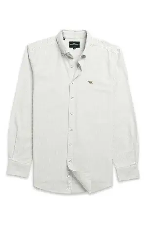 Rodd & Gunn Oxford Lakeside Stripe Sports Fit Shirt - Eucalyptus