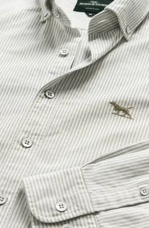 Rodd & Gunn Oxford Lakeside Stripe Sports Fit Shirt - Eucalyptus