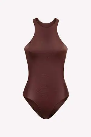 MARION ZIMET Halter Neck Lycra Bodysuit