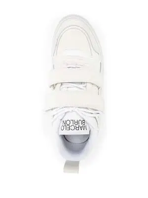 COUNTY OF MILAN Marcelo Burlon Logo-print Leather Sneakers