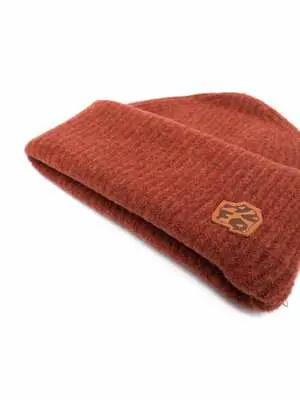 ADER ERROR Ribbed Knit Beanie - Red