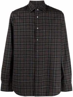 XACUS Tartan-print Wool Shirt