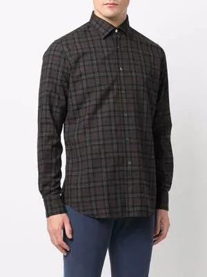 XACUS Tartan-print Wool Shirt