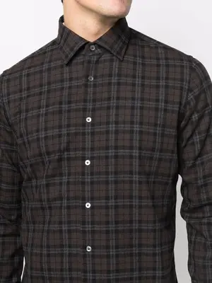 XACUS Tartan-print Wool Shirt