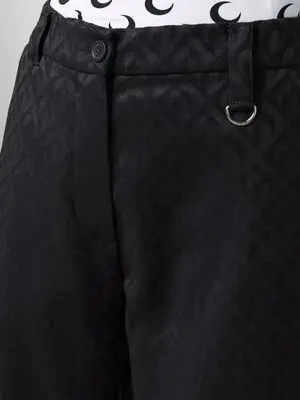 MARINE SERRE Wool-blend Crescent Moon Print Tailored Trousers