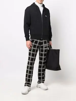 MSGM Logo-print Cotton Hoodie - Black