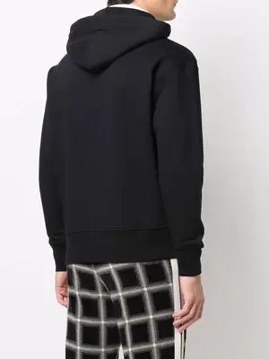 MSGM Logo-print Cotton Hoodie - Black