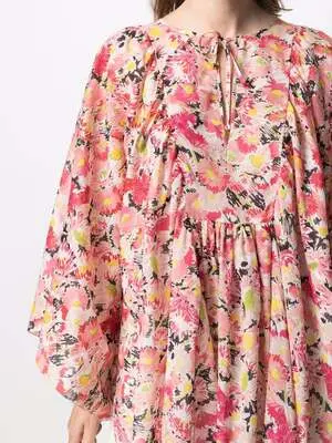 Stella McCartney Floral-print Organic-cotton Kaftan