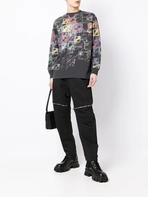 We11Done Logo-print Cotton Sweatshirt