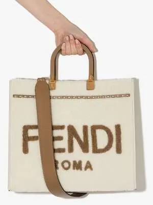 Fendi Shearling Sunshine Tote Bag