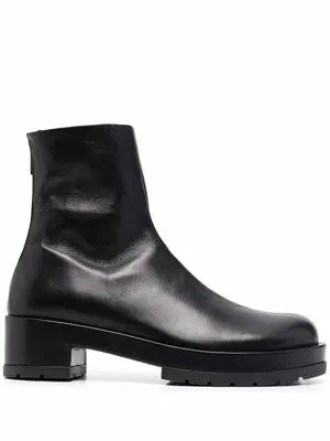 SAPIO Chunky Leather Ankle Boots