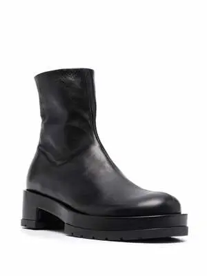 SAPIO Chunky Leather Ankle Boots