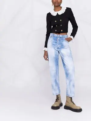Dsquared2 Bleached Effect Straight-leg Jeans