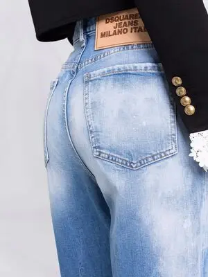 Dsquared2 Bleached Effect Straight-leg Jeans