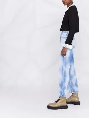 Dsquared2 Bleached Effect Straight-leg Jeans