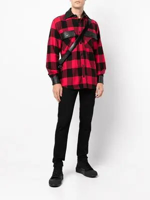 ROMEO HUNTE Check-print Wool Shirt