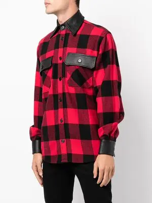 ROMEO HUNTE Check-print Wool Shirt