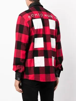 ROMEO HUNTE Check-print Wool Shirt