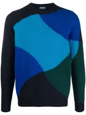 DRUMOHR Colour-block Round Neck Jumper