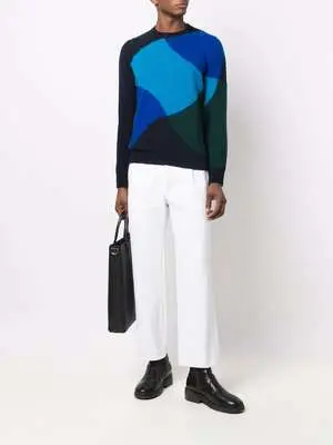 DRUMOHR Colour-block Round Neck Jumper