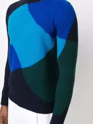 DRUMOHR Colour-block Round Neck Jumper