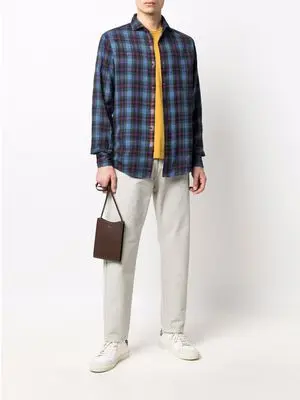 DEPERLU Tartan-print Cotton Shirt