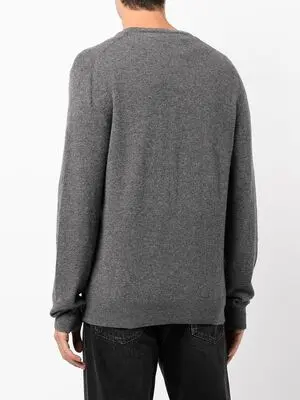 Play Comme Des Garcon V-neck Knitted Jumper - Grey