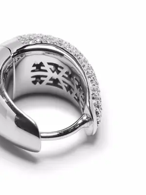 Tom Wood Ice Hoop Pave Earrings - Silver