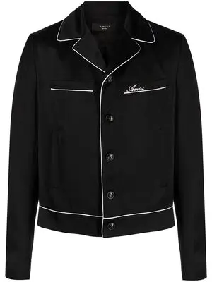 Amiri Logo-print Pyjama-shirt Jacket - Black