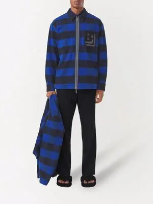 Burberry Letter-graphic Flannel Shirt Jacket