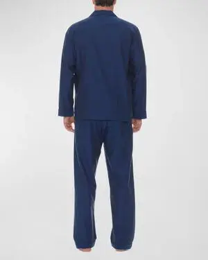 Majestic International Apos;s Piped Pajama Set - True Blue