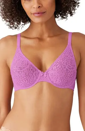 Wacoal Halo Lace Convertible Underwire Bra First Bloom