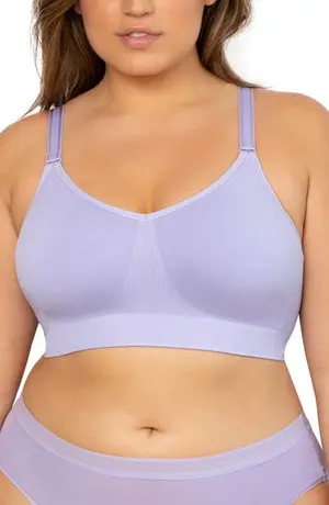 CURVY COUTURE Smooth Seamless Comfort Bralette - Lavender Mist