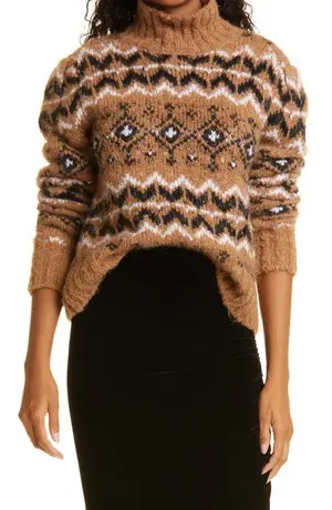 Veronica Beard Chiana Fair Isle Sweater