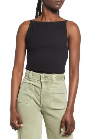 & Other Stories Rib Knit Camisole - Black