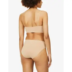 Hanro Touch Feeling Cropped Stretch-jersey Bra - Beige