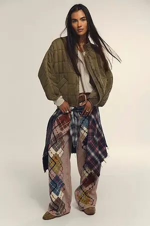 Free People Dolman Quilted Knit Jacket - Caiman
