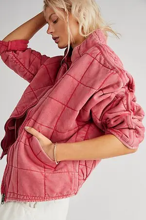 Free People Dolman Quilted Knit Jacket Lovebird