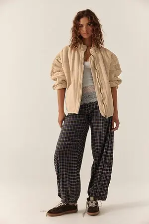 Free People Dolman Quilted Knit Jacket - White