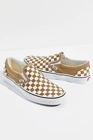 VANS Classic Checkered Slip-Ons Bronze Age / True White