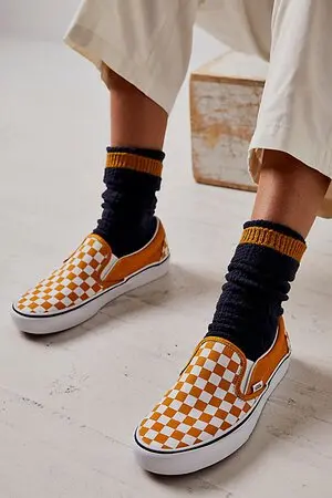 VANS Classic Checkered Slip-Ons Golden Yellow